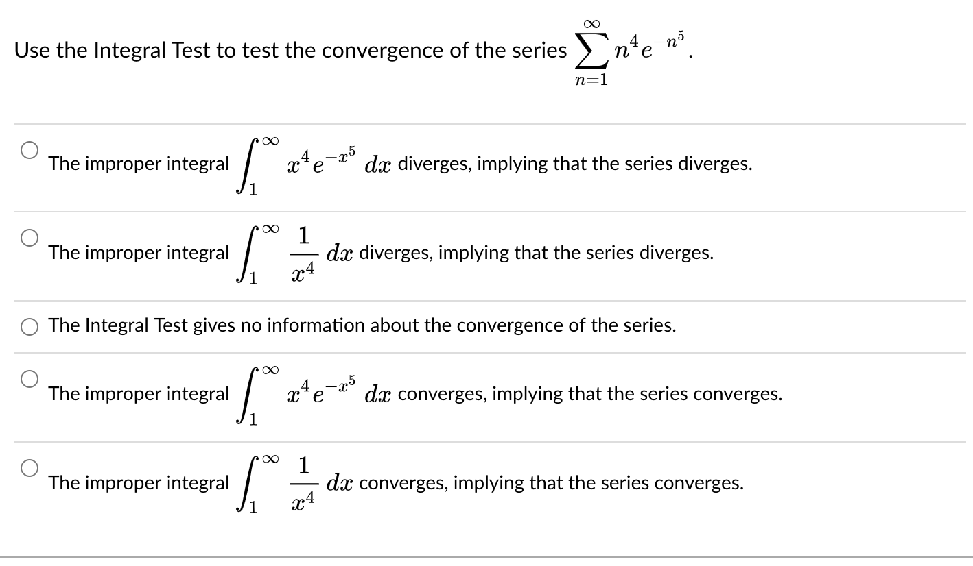 Solved Use the Integral Test to test the convergence of the | Chegg.com
