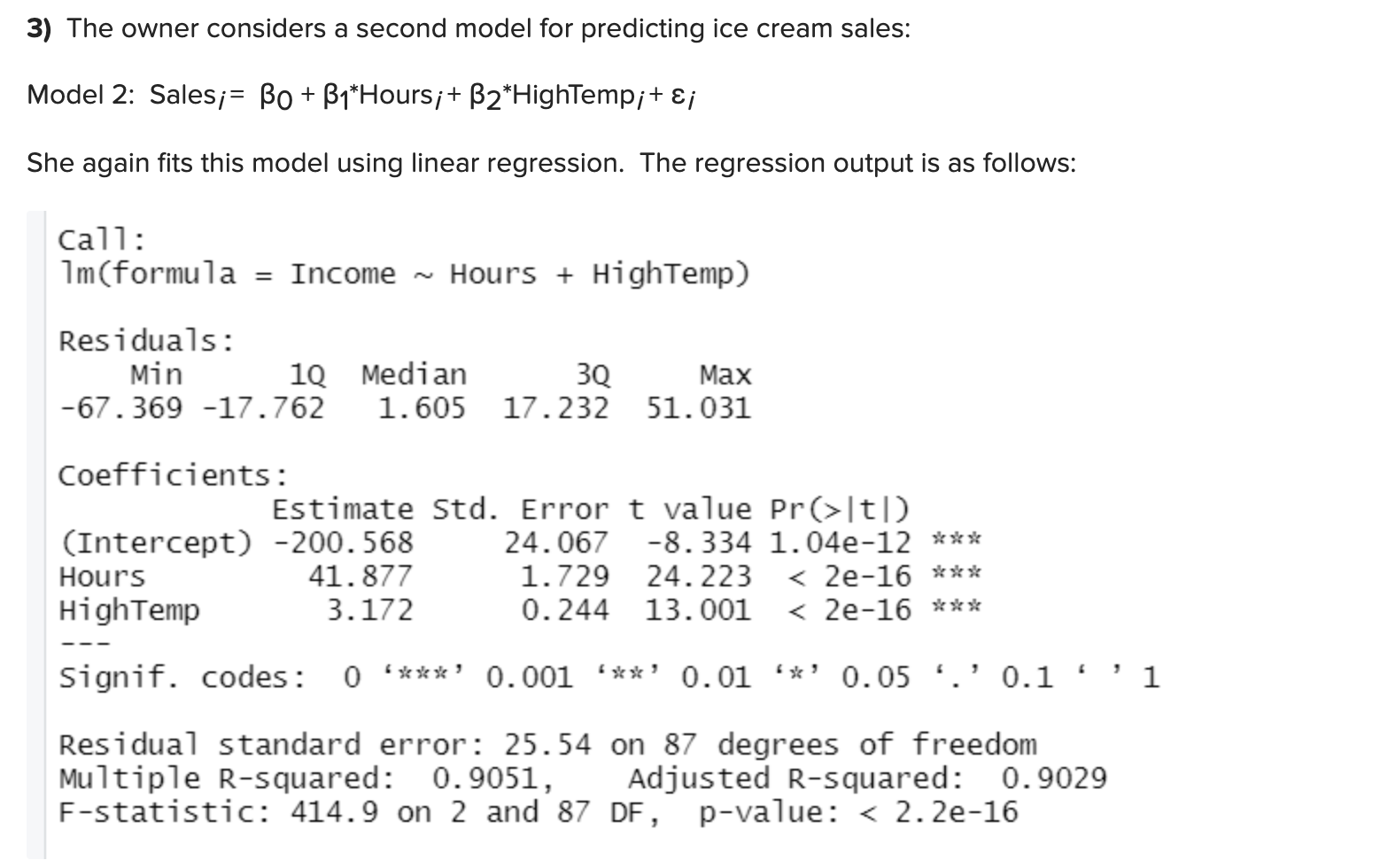 Solved An owner of an ice cream stand collected 90 days | Chegg.com