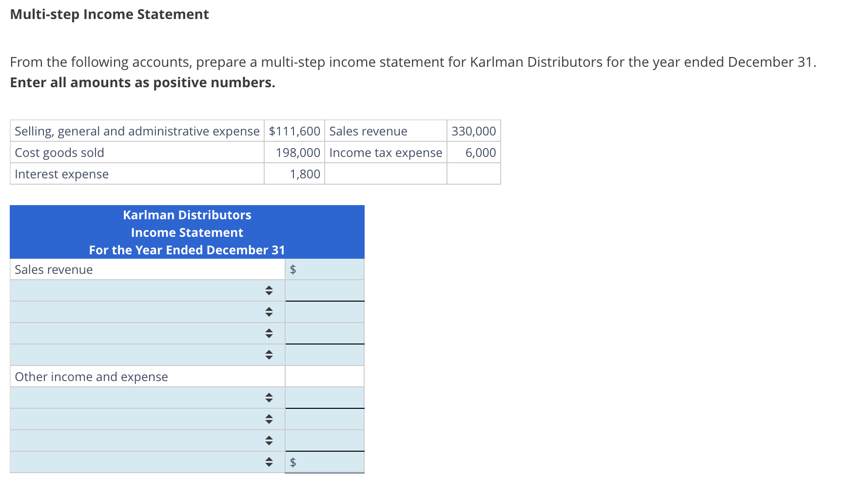 Solved Multi-step Income StatementFrom the following | Chegg.com