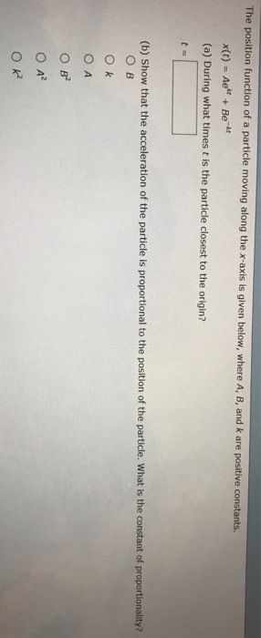 Solved The position function of a particle moving along the | Chegg.com