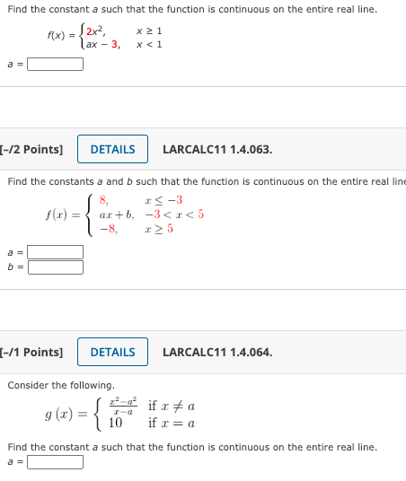 Solved Find the constant a such that the function is | Chegg.com