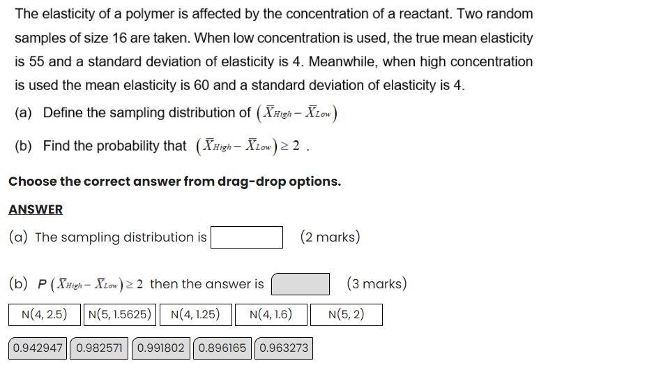 Solved The elasticity of a polymer is affected by the | Chegg.com