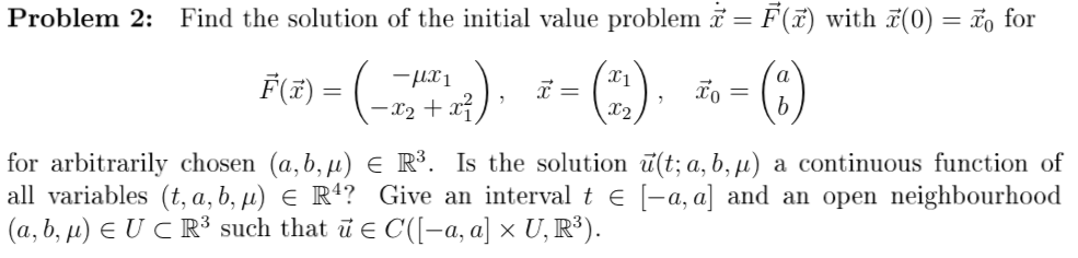 Problem 3: Compute the second Picard iteration ū2 for | Chegg.com