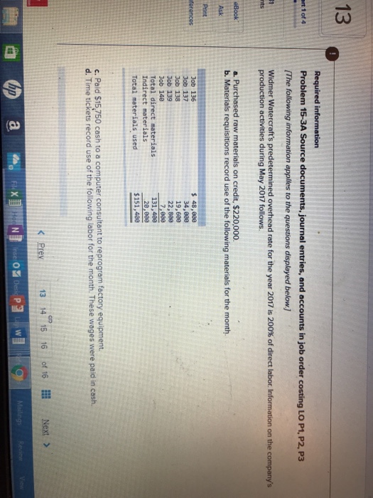 Solved 13 Required information Problem 15-3A Source | Chegg.com