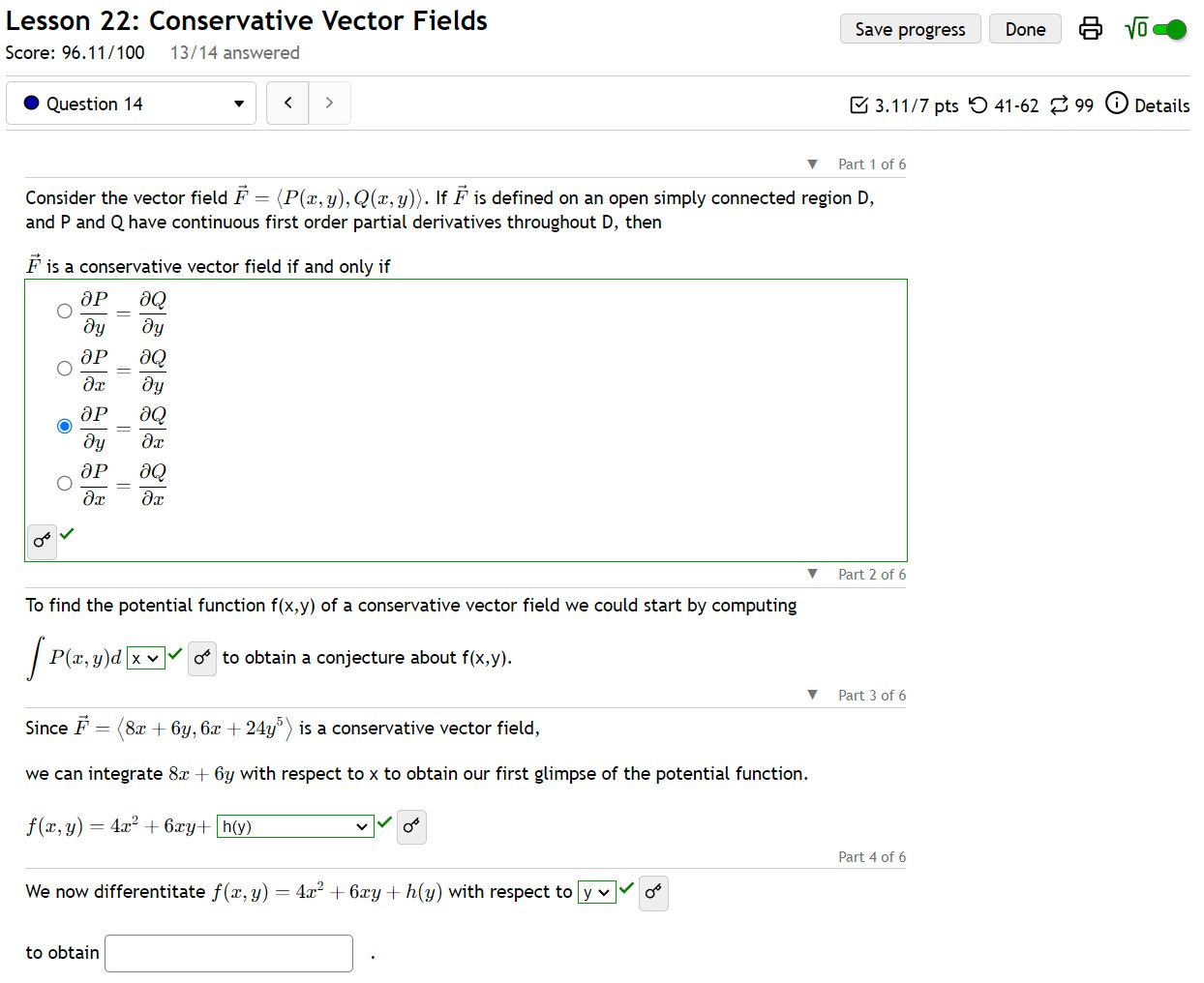 Solved Consider the vector field F= P(x,y),Q(x,y) . If F is | Chegg.com