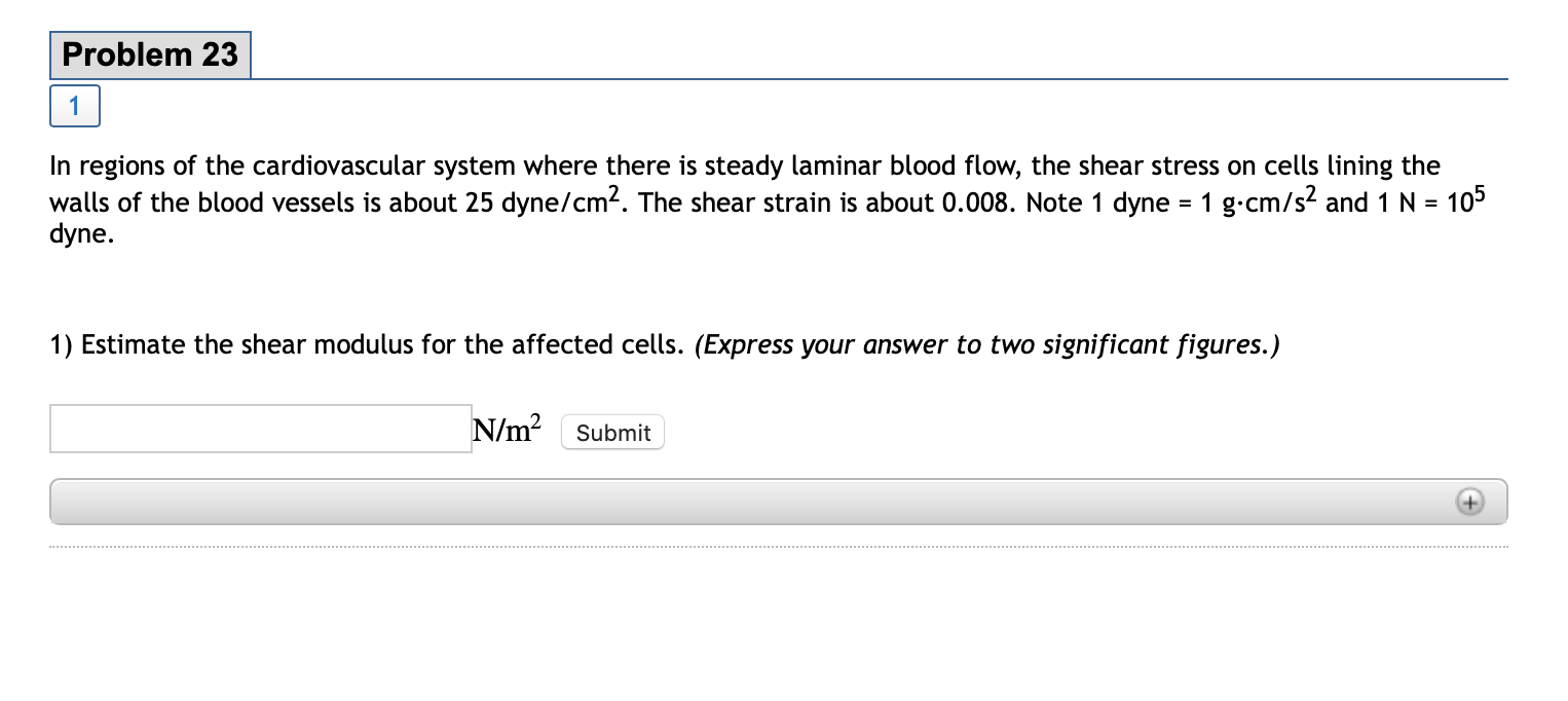 Solved Problem 23 1 In regions of the cardiovascular system | Chegg.com