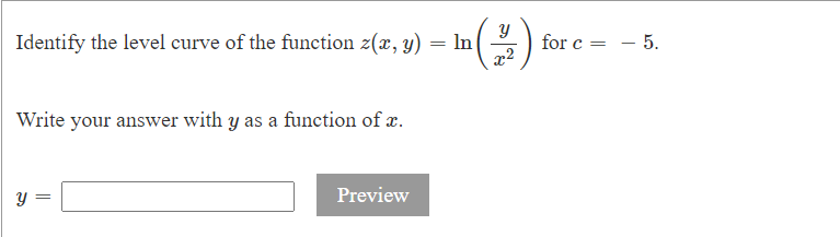Solved Identify the level curve of the function | Chegg.com