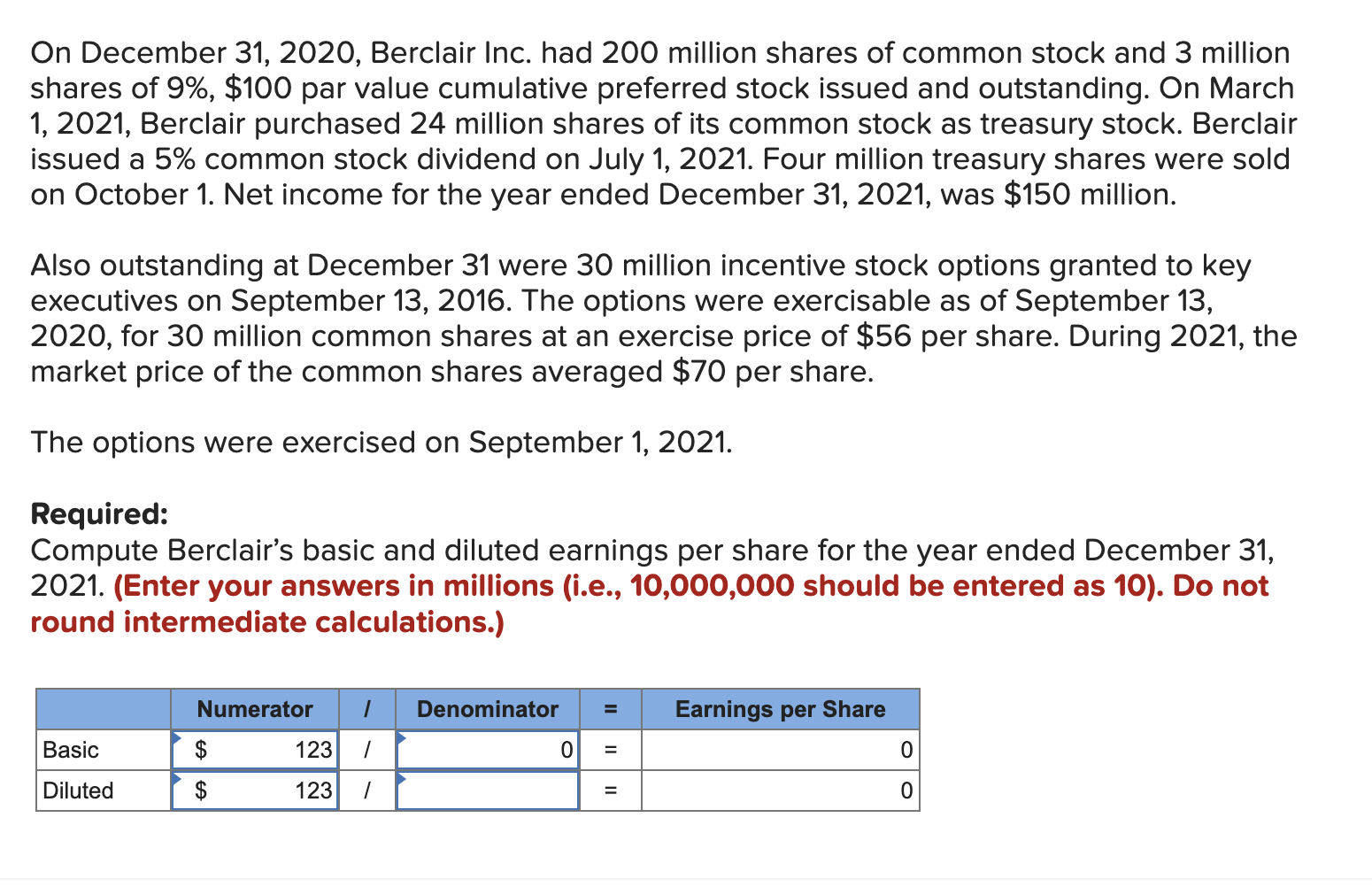 Solved Exercise 19-16 (Static) EPS; stock dividend; | Chegg.com