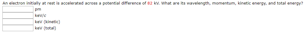 Solved An electron initially at rest is accelerated across a | Chegg.com