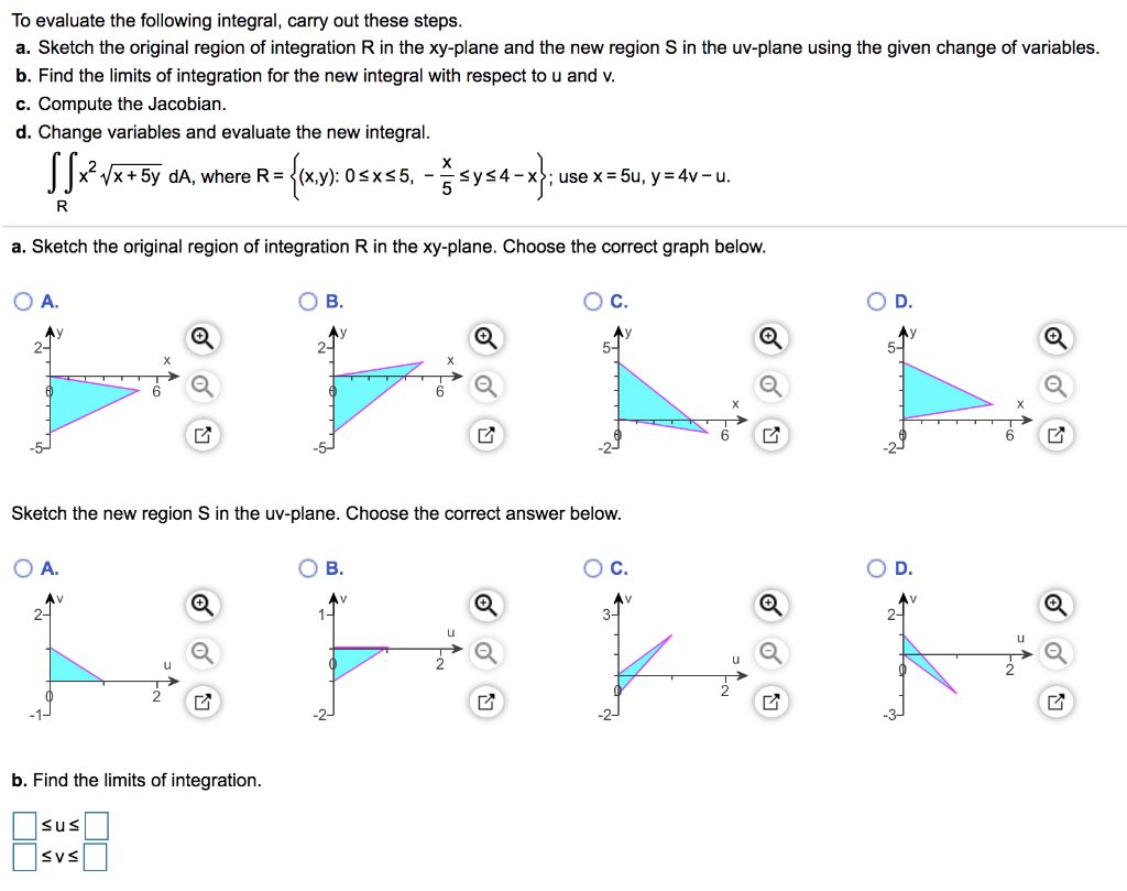 Solved To evaluate the following integral, carry out these | Chegg.com