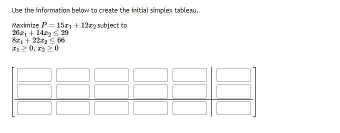 Solved Use the information below to create the initial | Chegg.com