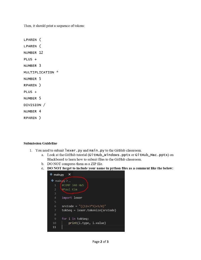 Solved Lexer *This homework is a programming assignment. | Chegg.com