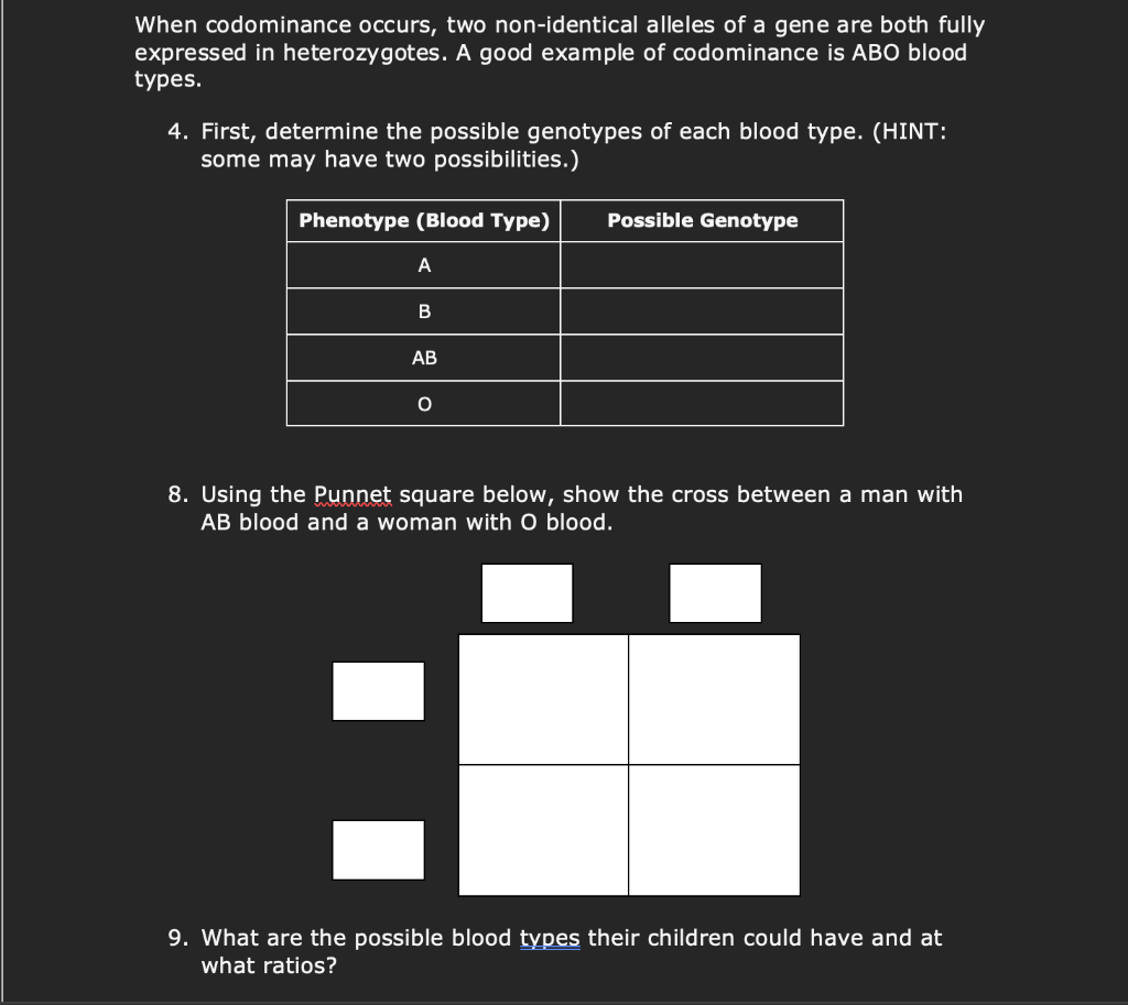 Solved When codominance occurs, two non-identical alleles of | Chegg.com