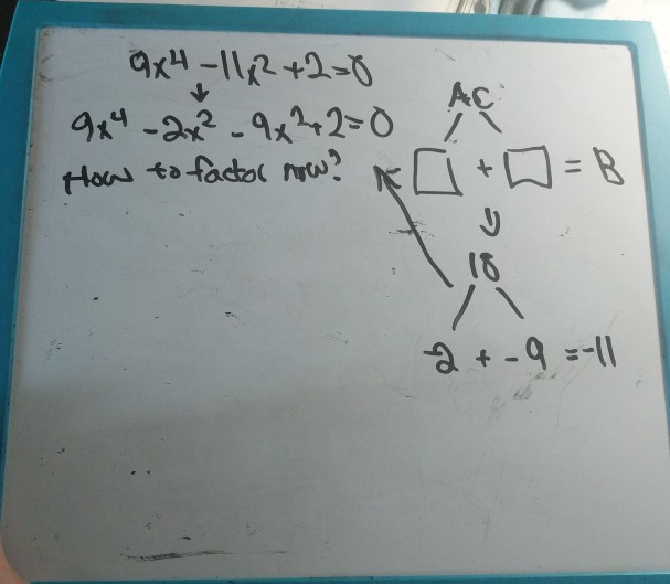 Solved how to factor using AC method? I did some of it. | Chegg.com