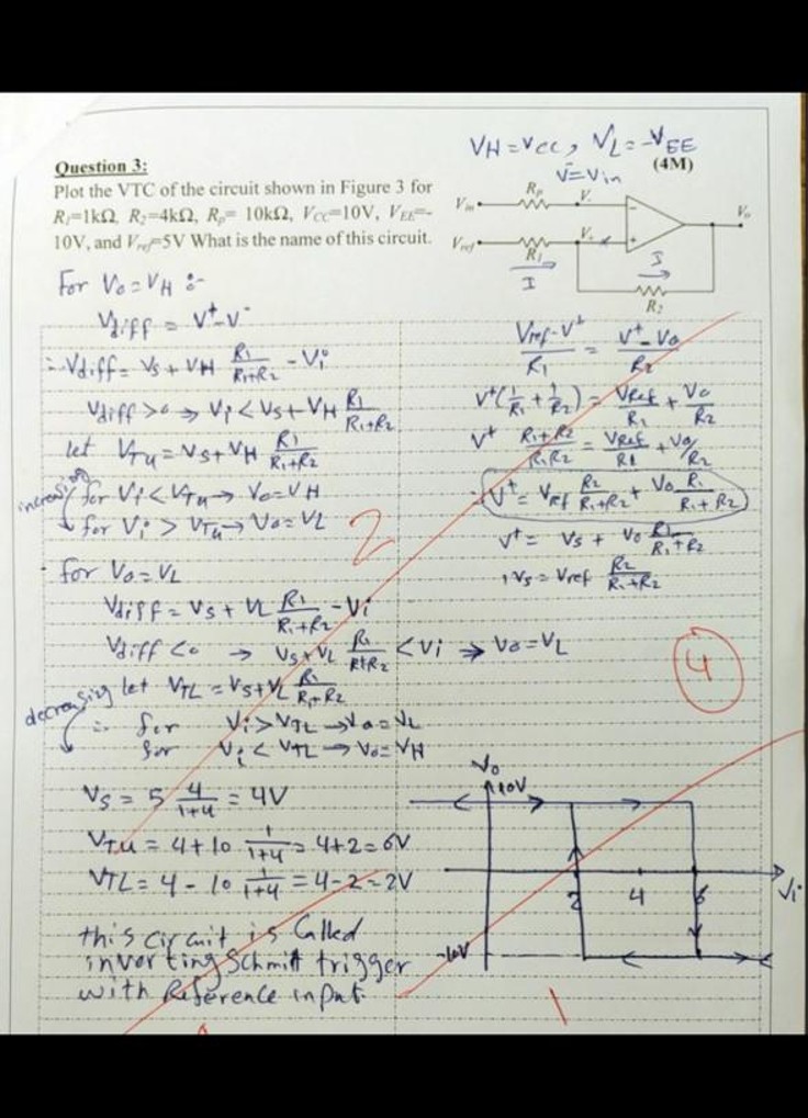 Solved Question 3:Plot the VTC of the circuit shown in | Chegg.com