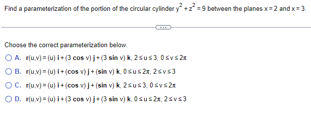 Solved Find a parameterization of the portion of the | Chegg.com