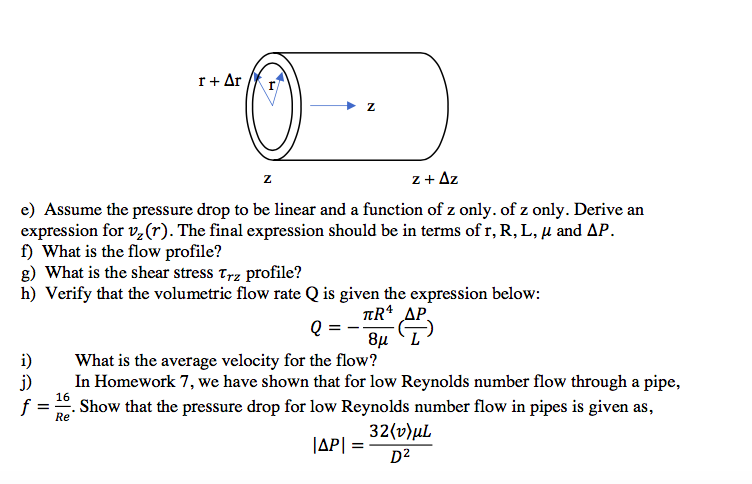 2. Hagen-Poiseuille flow One of the most common | Chegg.com