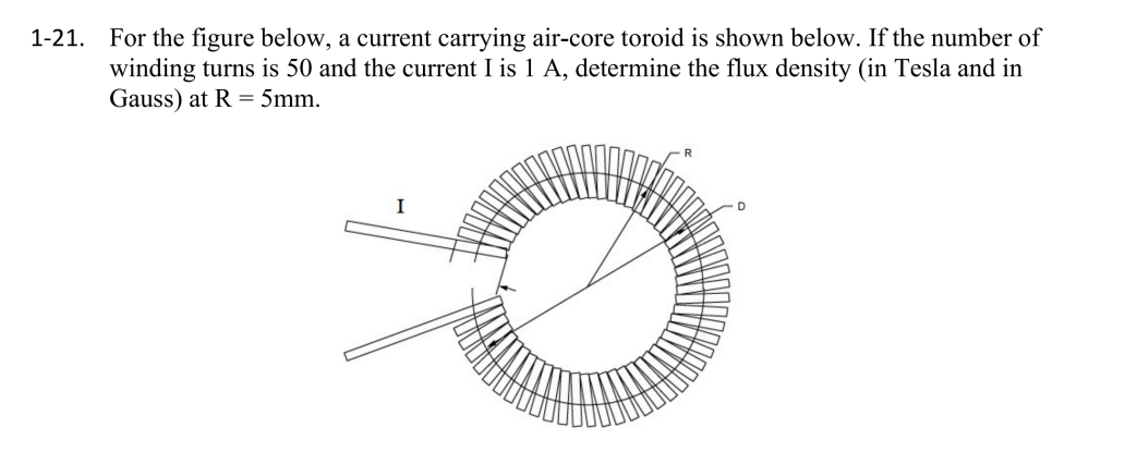 Solved -21. For the figure below, a current carrying | Chegg.com