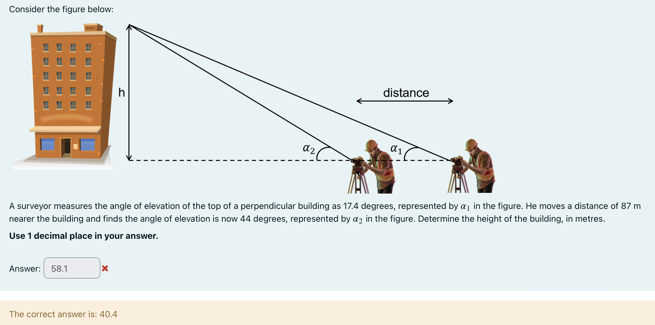 Solved Consider the figure below: A surveyor measures the | Chegg.com
