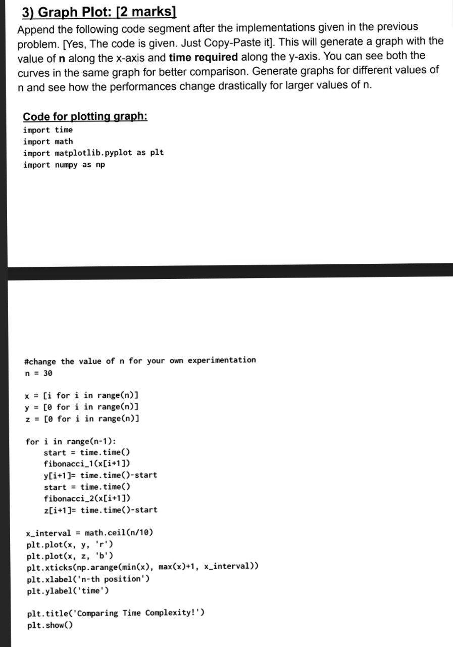 Solved 3) Graph Plot: [2 marks] Append the following code | Chegg.com