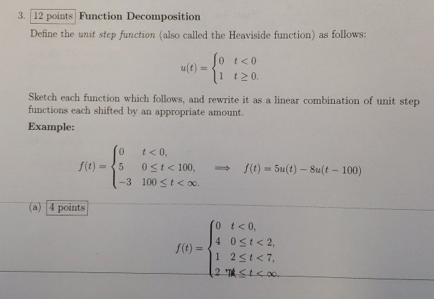 Solved 3. |12 points Function Decomposition Define the unit | Chegg.com