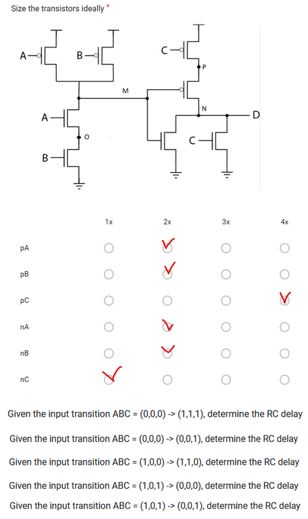Solved Size the transistors ideally *pAGiven the input | Chegg.com