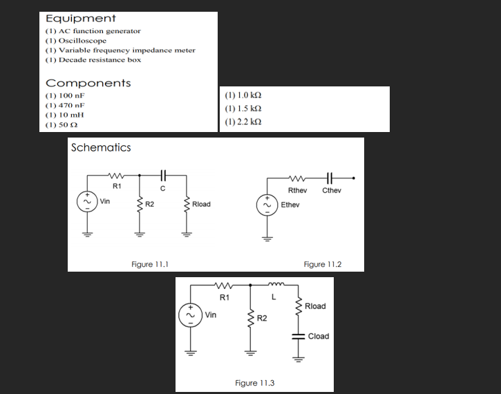 Equipment (1) AC function generator (1) Oscilloscope | Chegg.com