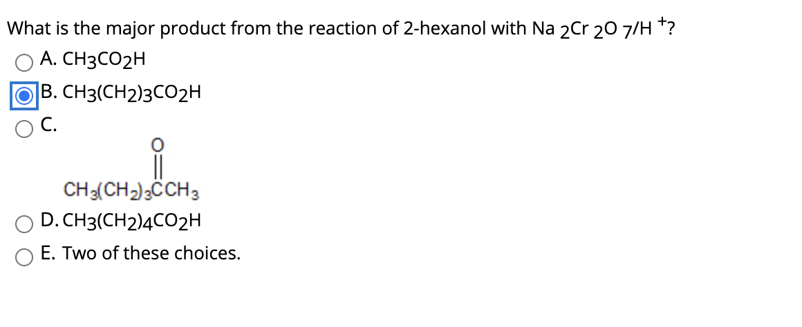 Solved What is the major product from the reaction of | Chegg.com
