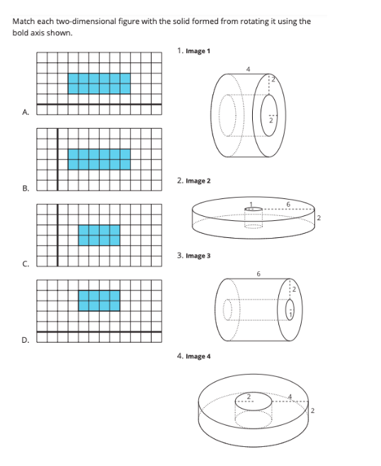 Solved Match each two-dimensional figure with the solid | Chegg.com