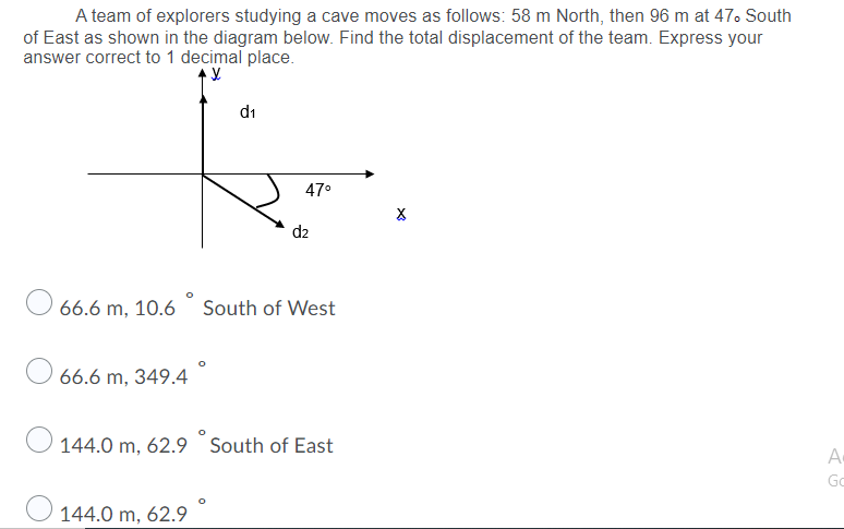 Solved A team of explorers studying a cave moves as follows: | Chegg.com