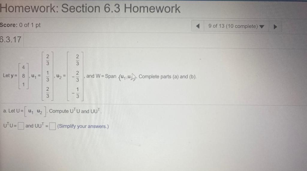Solved Homework Section 6 3 Homework Score 0 Of 1 Pt 9 Of