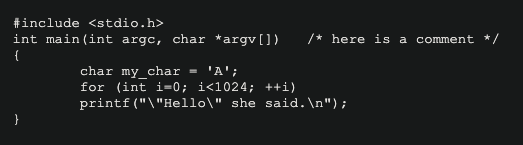 Solved Write a Java program, called parseC, to parse a | Chegg.com