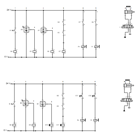 Solved Explain the sequence A+A- with the following circuits | Chegg.com