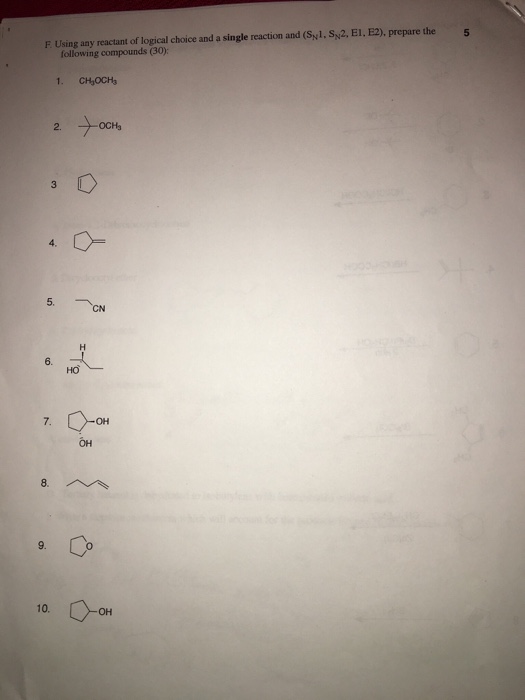 Solved E Complete the following reactions by writing the | Chegg.com