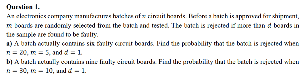 Solved Question 1. ﻿An electronics company manufactures | Chegg.com