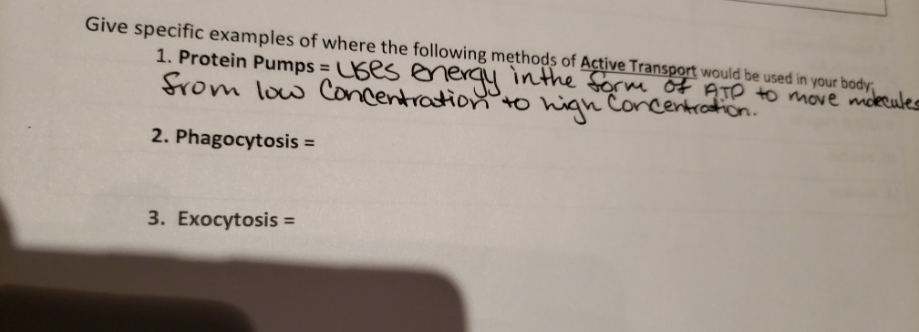 Solved Give specific examples of where the following methods | Chegg.com