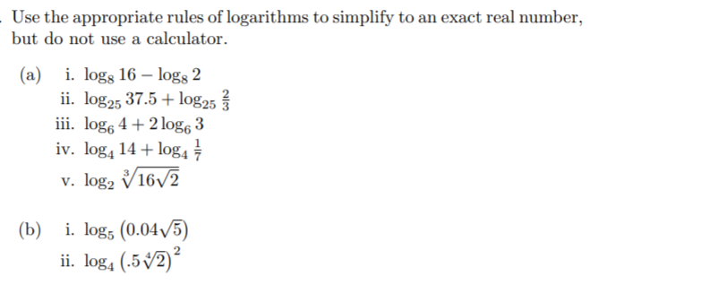 Solved - Use the appropriate rules of logarithms to simplify | Chegg.com