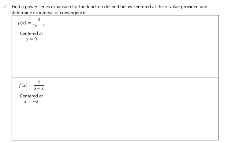 Solved Find a power series expansion for the function | Chegg.com