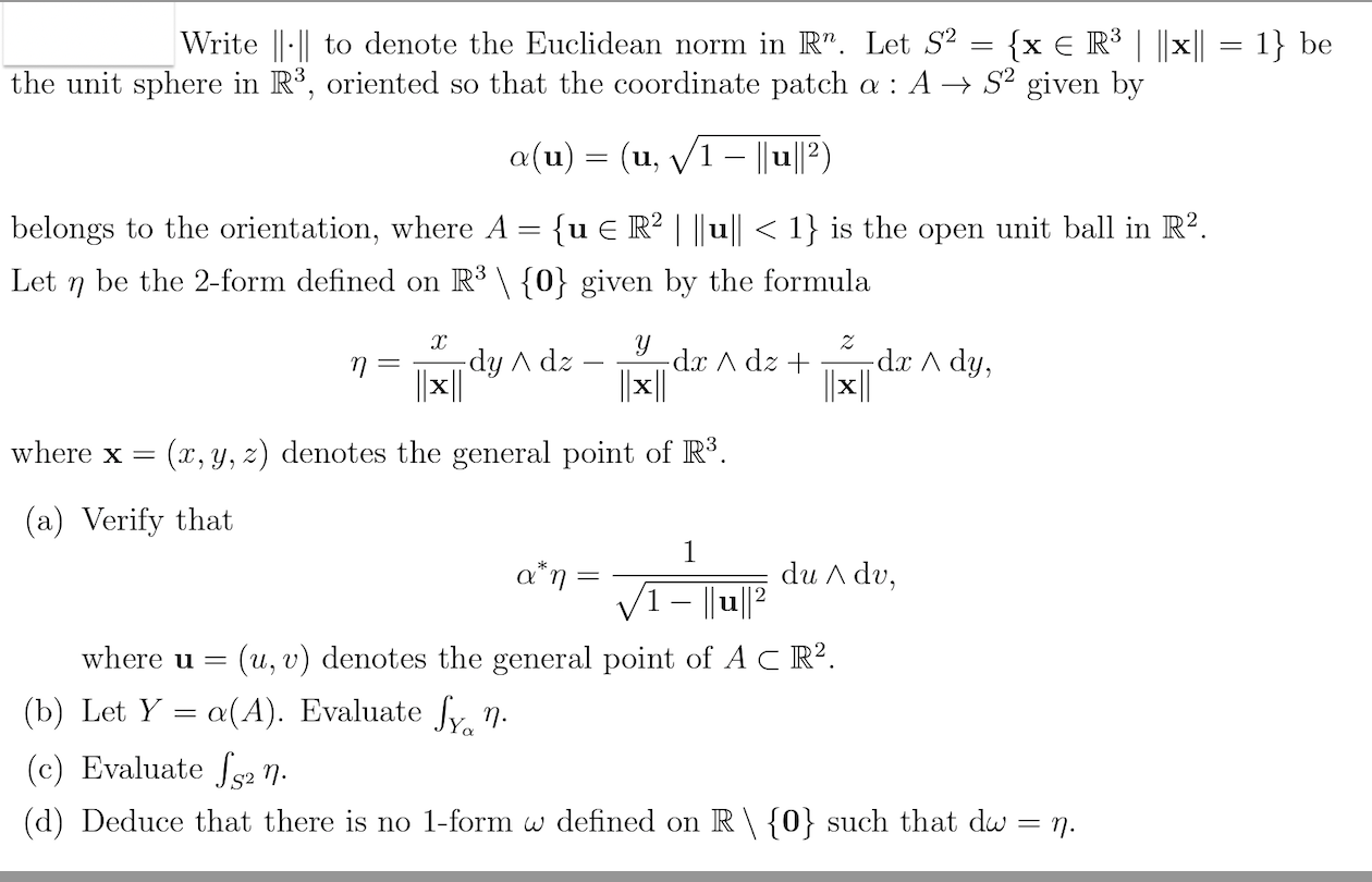 Solved Calc Analysis On Manifolds Use The Given Info And