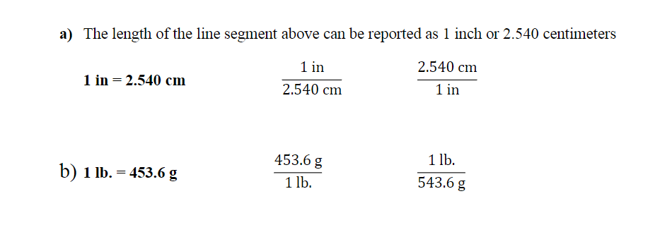 Solved Outcomes: To construct conversion factors from | Chegg.com