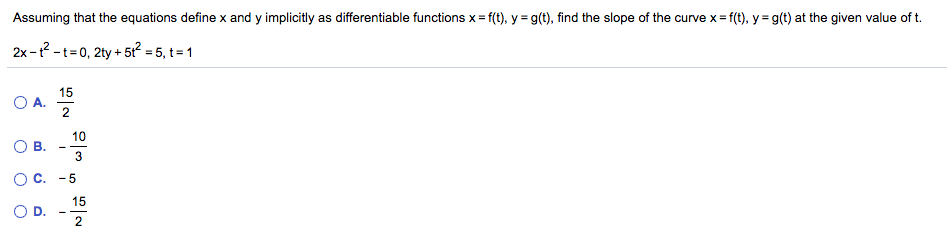 Solved Assuming that the equations define x and y implicitly | Chegg.com