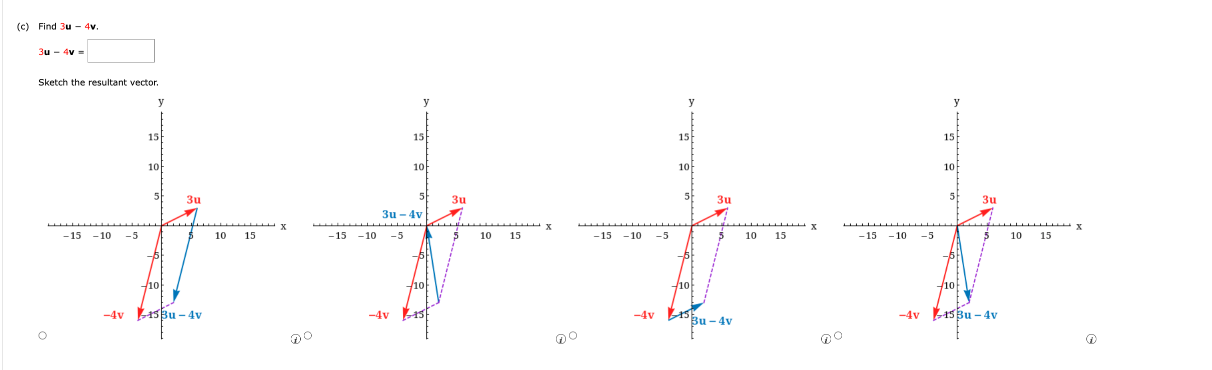 Solved Consider the following vectors. u= 2,1 ,v= 1,4 (a) | Chegg.com