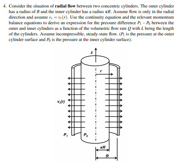 Solved 4. Consider the situation of radial flow between two | Chegg.com