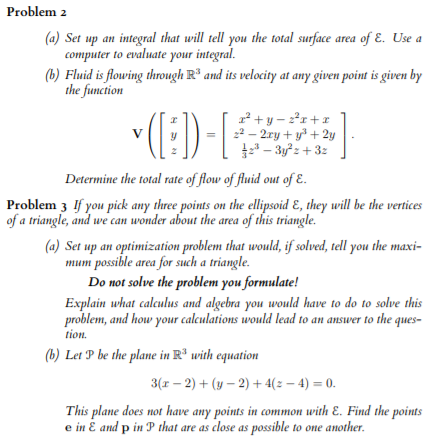 Solved These problems all concern the ellipsoid (a kind of | Chegg.com