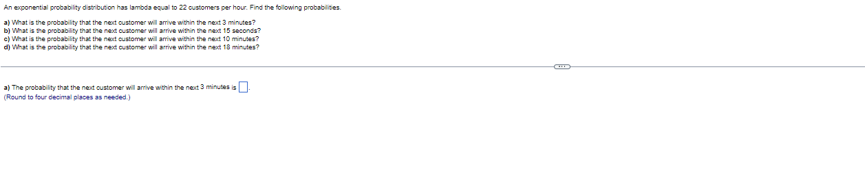 Solved An exponential probability distribution has lambda | Chegg.com