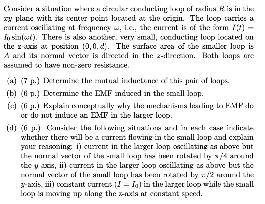 Solved Consider a situation where a circular conducting loop | Chegg.com