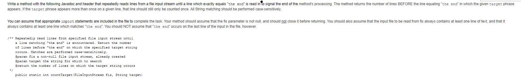 Solved Write a method with the following Javadoc and header | Chegg.com