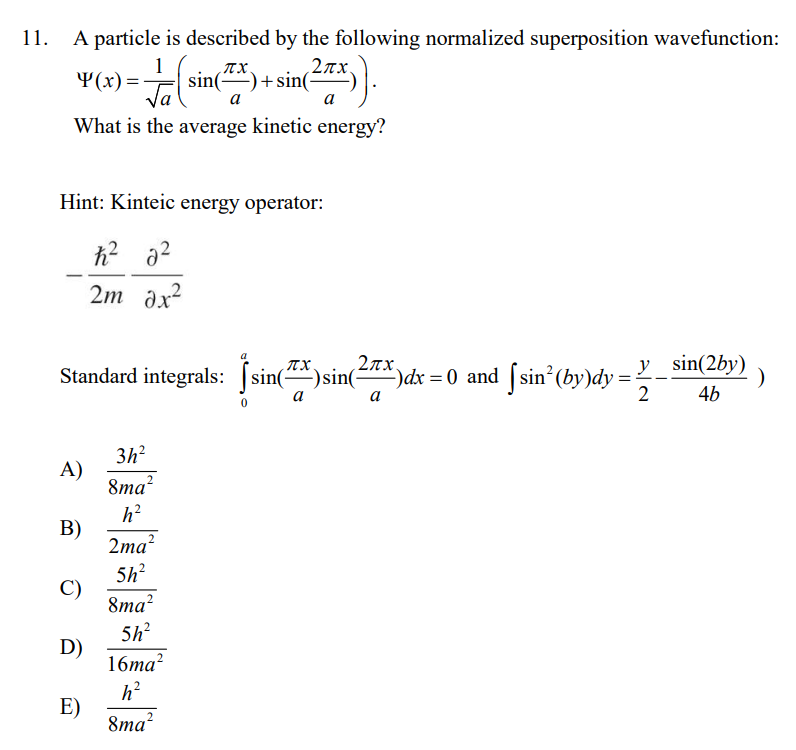 Solved A particle is described by the following normalized | Chegg.com