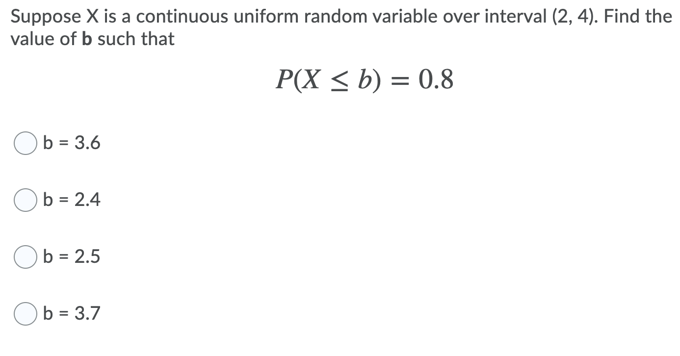 Solved Suppose X is a continuous uniform random variable | Chegg.com