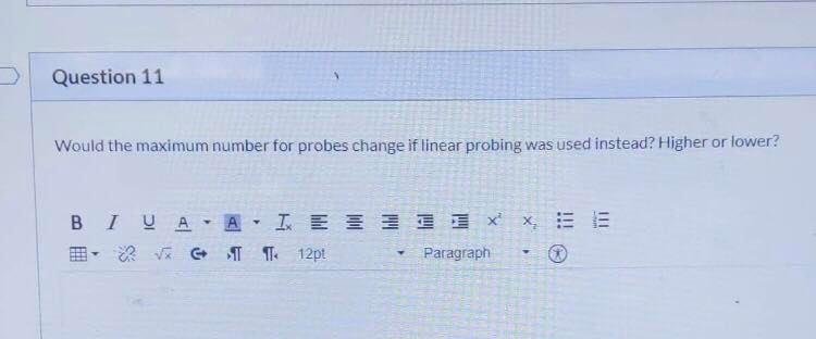 Solved Question 9 5 pts Using quadratic probing, insert the | Chegg.com